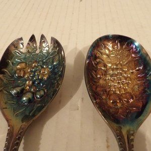 Jl | Dining | Vintage Sheffield England Silverplate Serving Spoon Fork ...